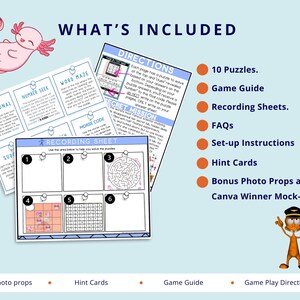 Escape Room Printable for Kids, Axolotl Party Game Activity, Axolotl ...