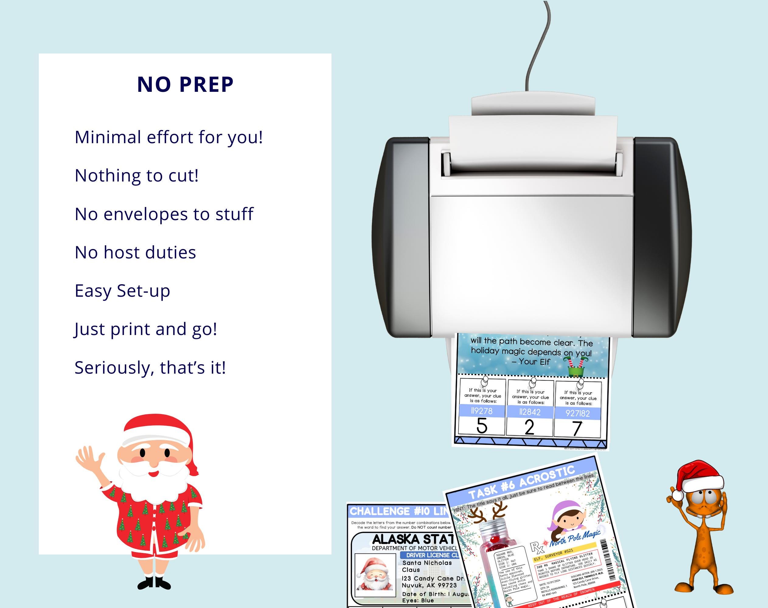 Christmas Elf Escape Room for Kids Elf Arrival Printable Activities ...