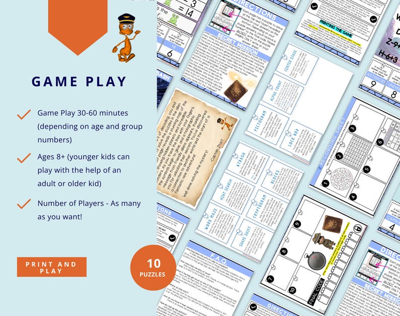 Space Escape Room Printable for Kids, Family Game Night, Birthday Party ...