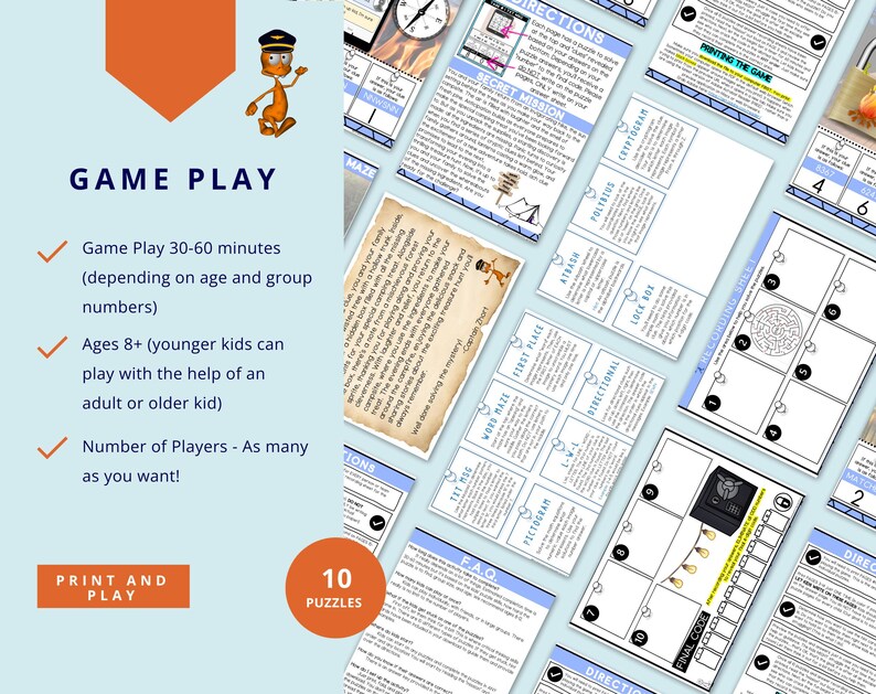 Printable Escape Room for Kids, Camping Escape Kit, DIY Escape Room ...