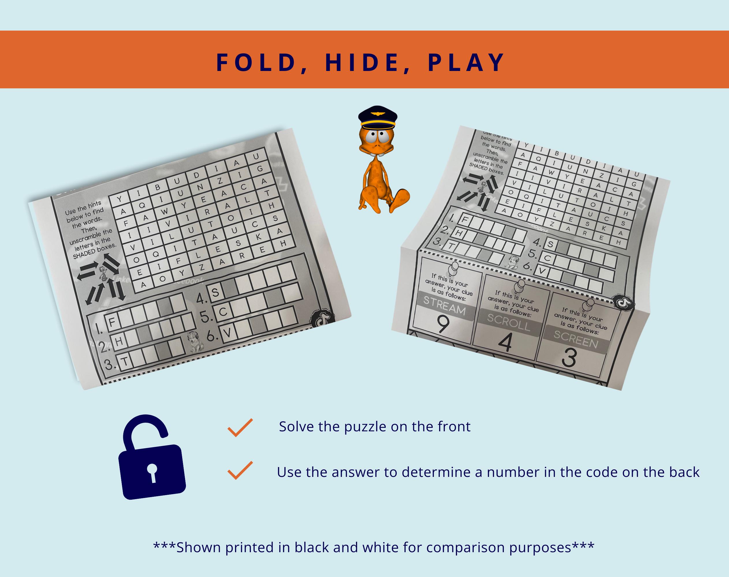 Party Printable Escape Room for Kids, Gaming Code Activity, Family Game ...