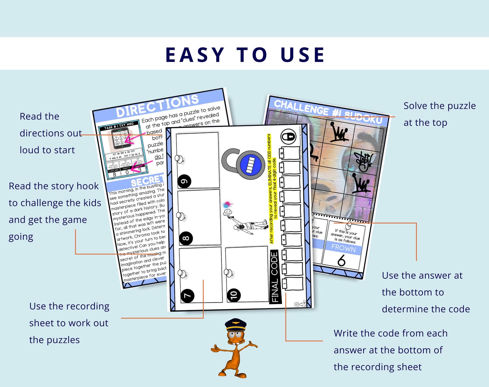 Escape Room Printable for Kids, Street Art Graffiti, Mystery Puzzle ...