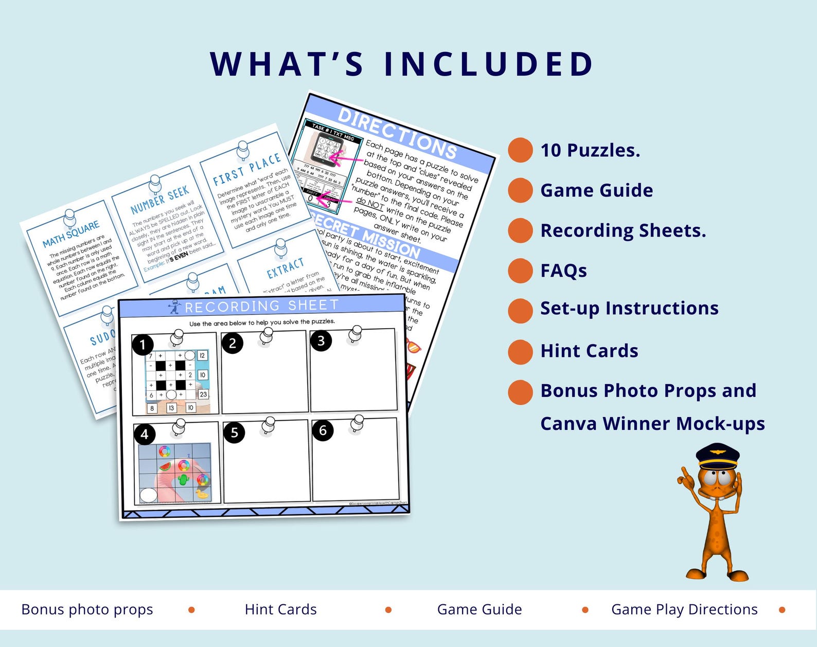 Escape Room Printable for Kids, Party Game Activity, Pool Party Escape ...