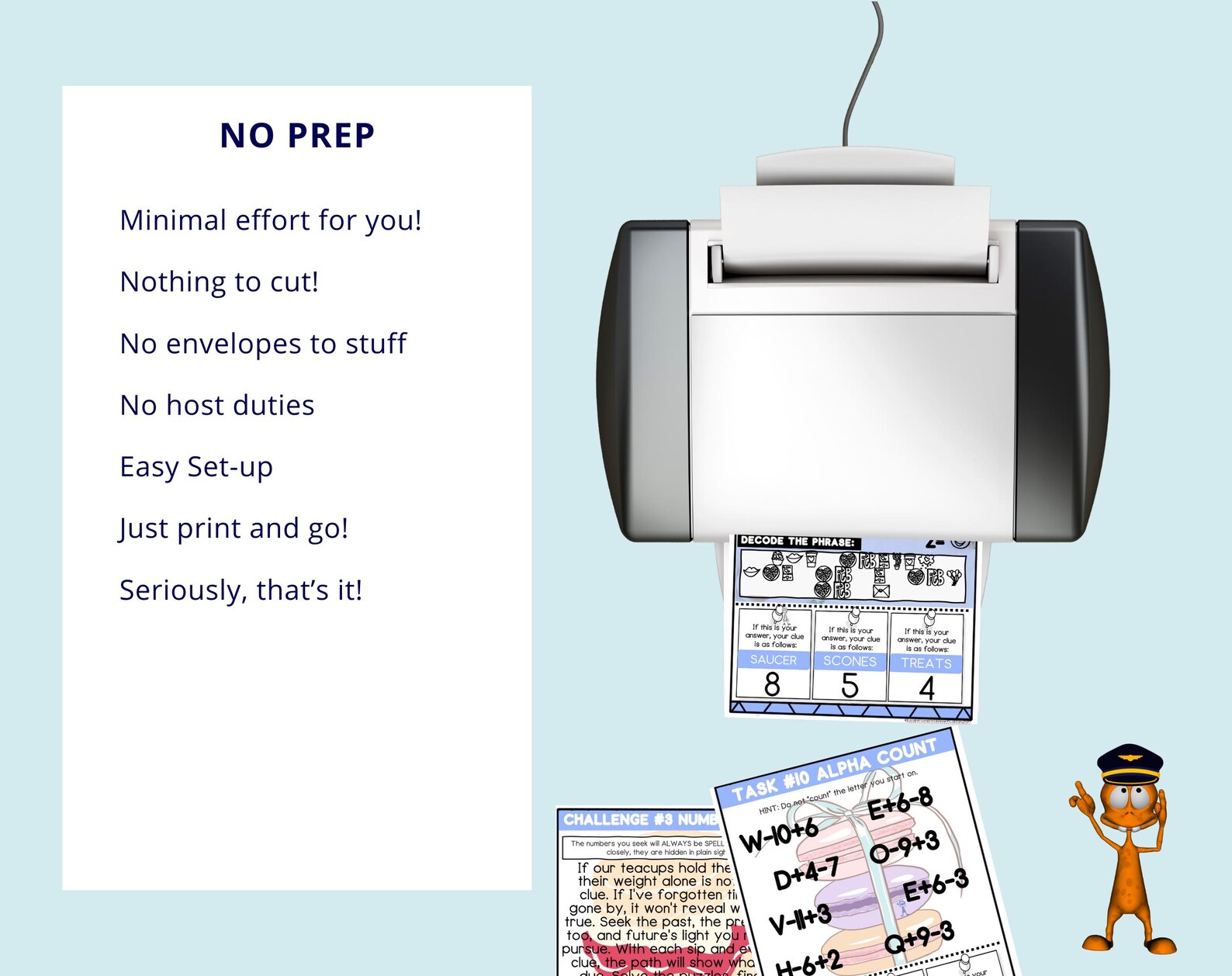 High Tea Escape Room Printable for Kids, Party Game Activity, Escape ...