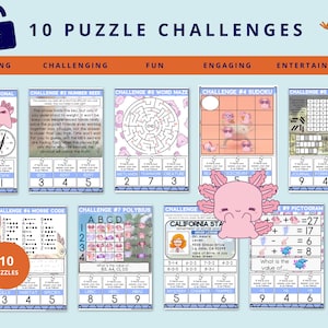 Escape Room Printable for Kids, Axolotl Party Game Activity, Axolotl ...