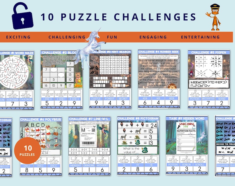 Printable Escape Room for Kids, Wizarding Escape Kit, DIY Escape Room ...