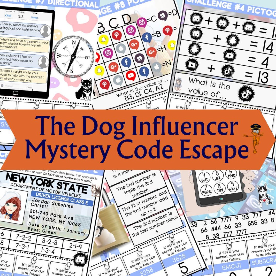 Party Printable Escape Room for Kids, Social Media Influencer, Family ...