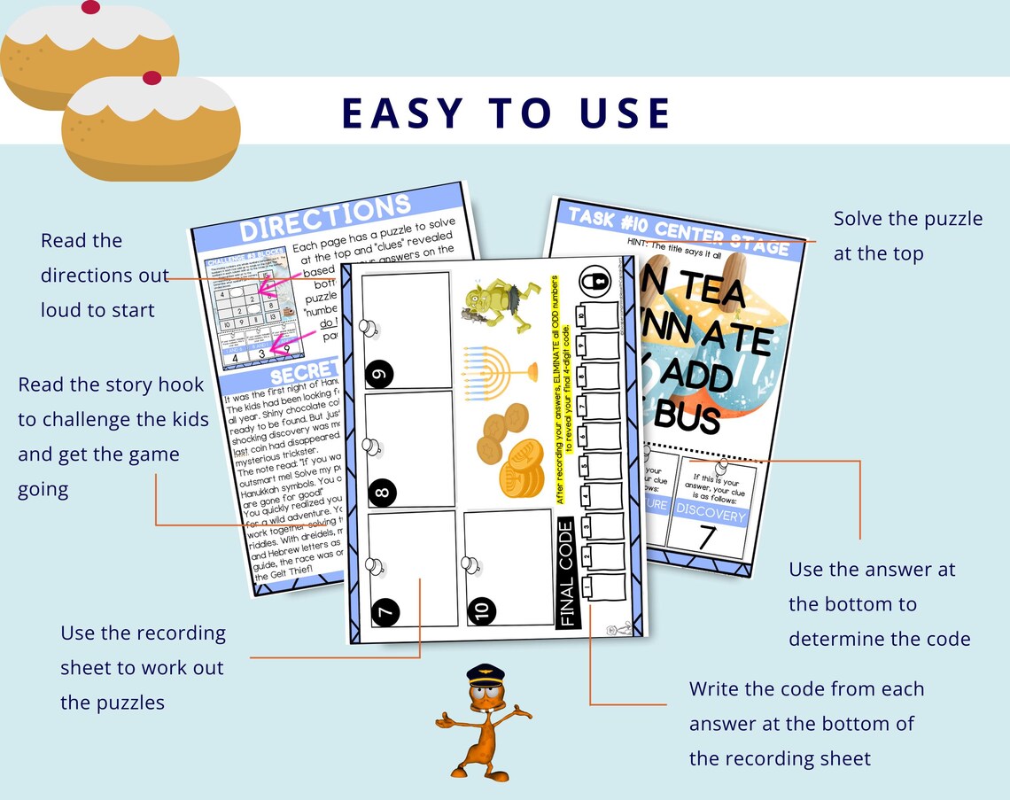 Printable Escape Room for Kids, Hanukkah Escape Kit, DIY Escape Room ...