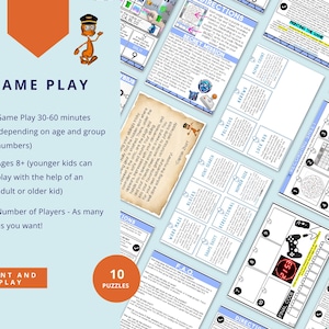 Party Printable Escape Room for Kids, Gaming Code Activity, Family Game ...