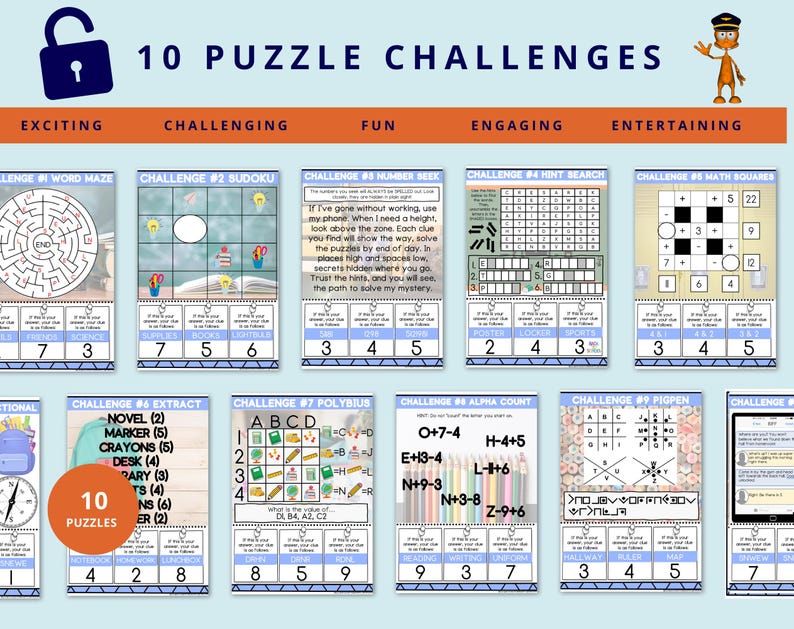 Escape Room for Kids, Scavenger Hunt for Kids, Back-to-school Game ...