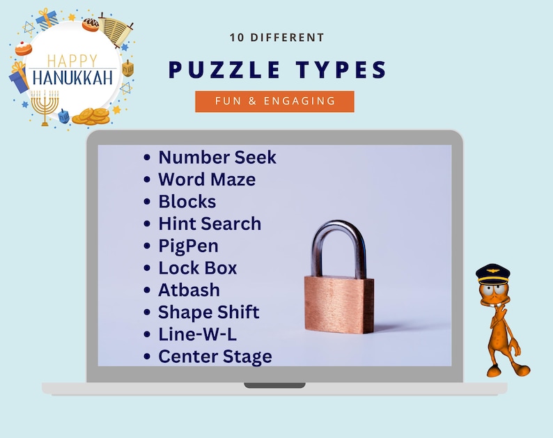 Printable Escape Room for Kids, Hanukkah Escape Kit, DIY Escape Room ...