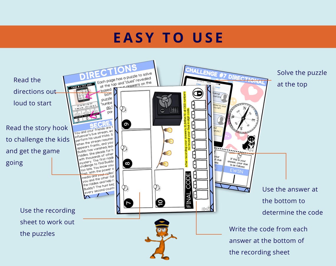 Party Printable Escape Room for Kids, Social Media Influencer, Family ...