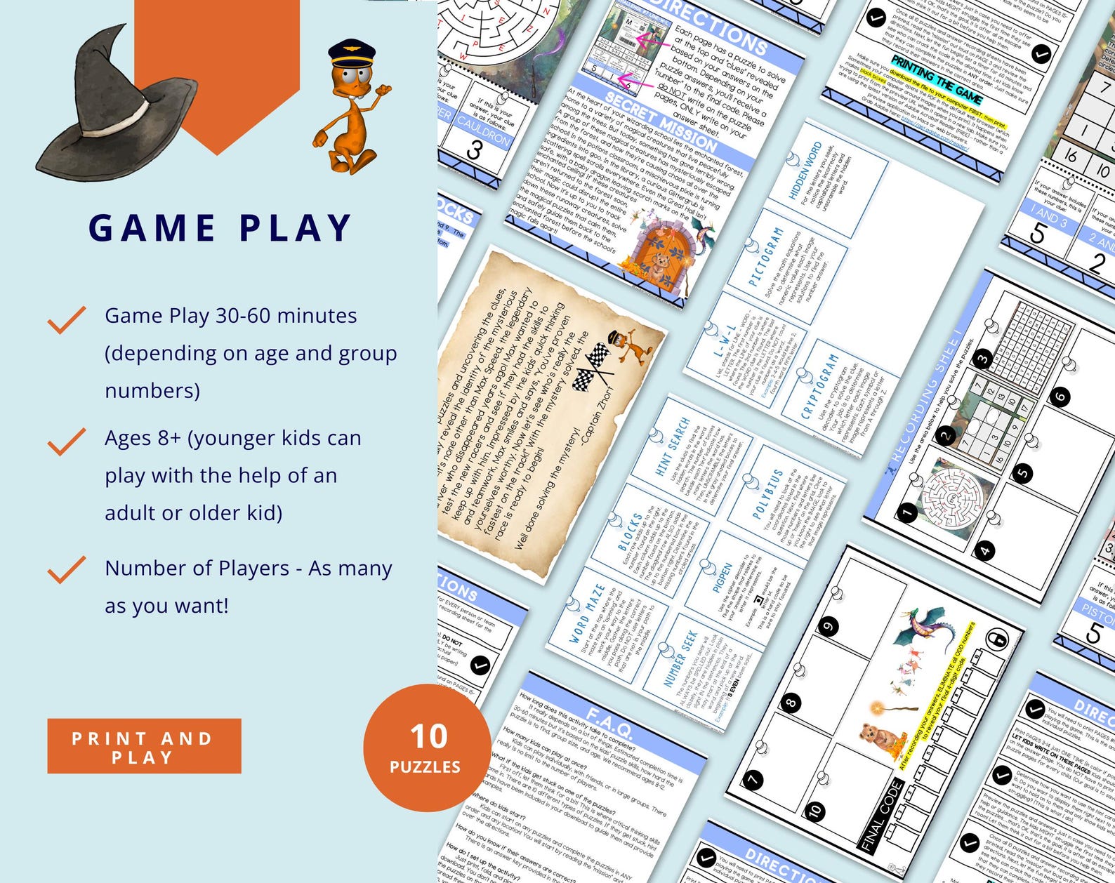 Printable Escape Room for Kids, Wizarding Escape Kit, DIY Escape Room ...