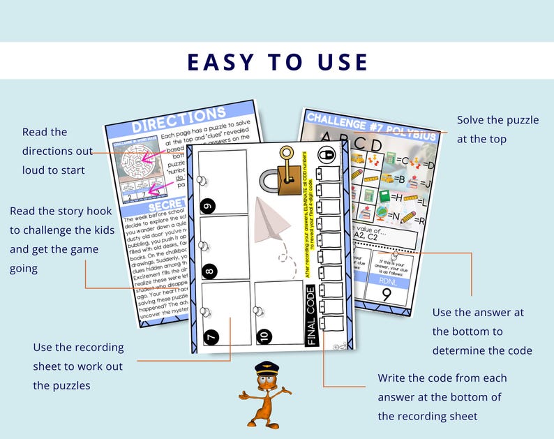 Escape Room for Kids, Scavenger Hunt for Kids, Back-to-school Game ...