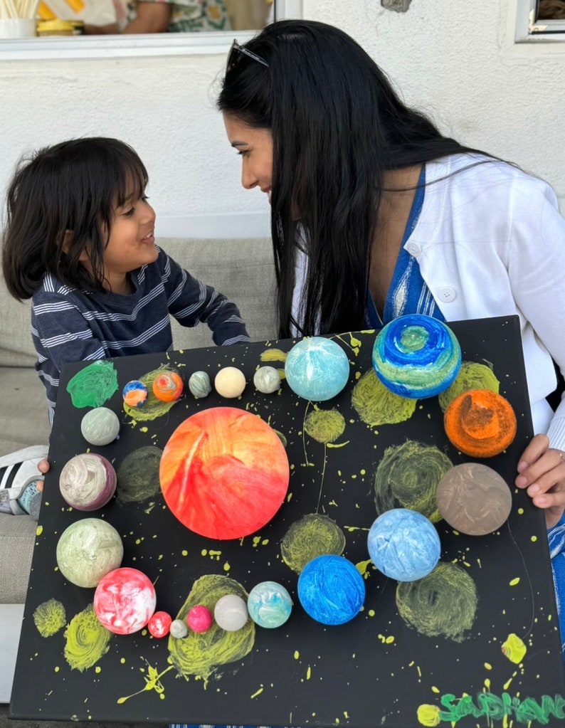 Fun Painted Planet Balls, Solar System Art - Etsy
