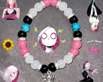 Spider Bracelet Spiderwoman Bracelet Spiderman Bracelet Pink Spider