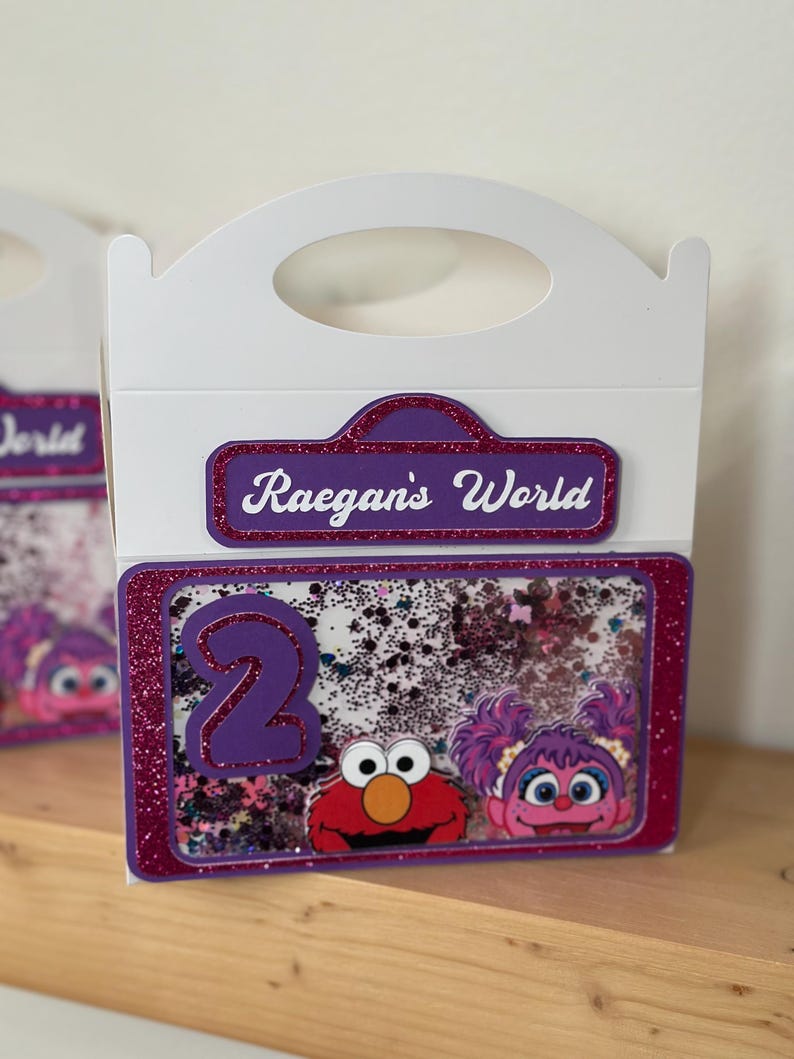 3D Customizable Abby and Elmo, Favor Bags, Treat Box - Etsy