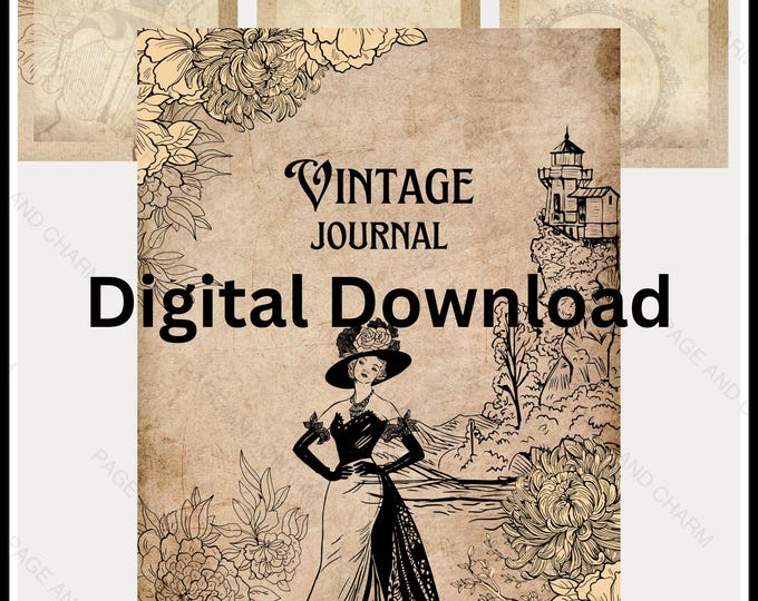 Vintage Journal Digital Download, A4 Document,junk Journal Clip Art ...