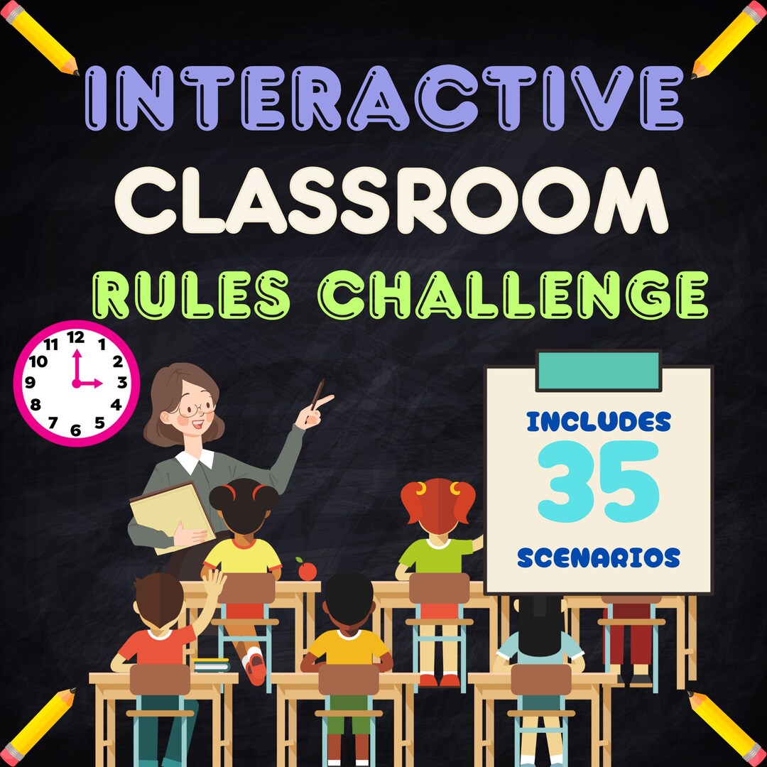 Interactive Classroom Rules Challenge Icebreaker Back to School Middle ...