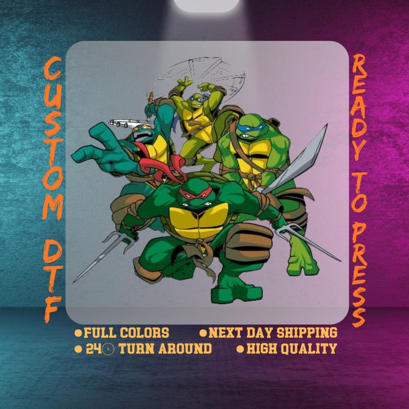 Ninja Turtle Dtf Heat Transfer - Etsy