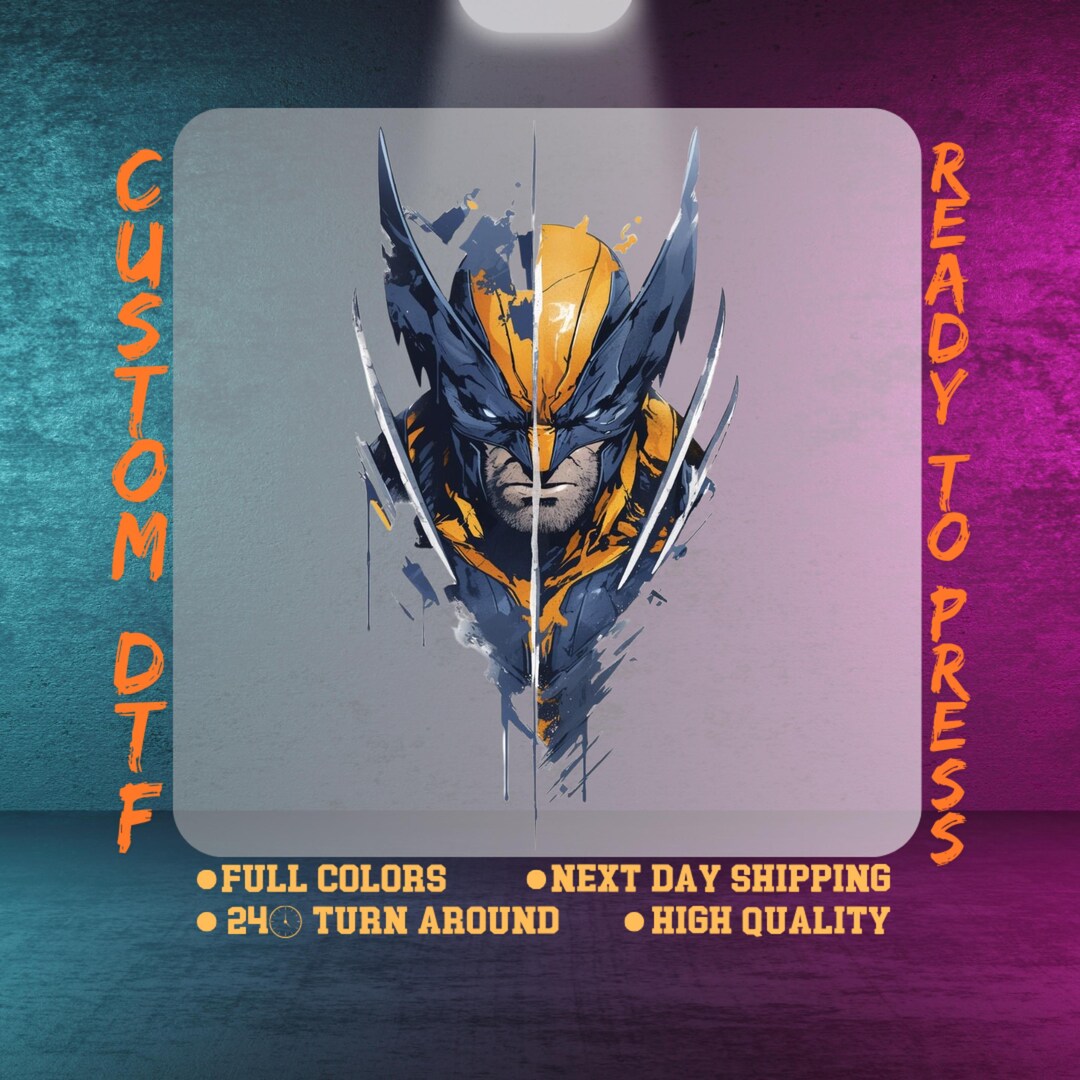 Wolvorin Inspired Mutant Hero Dtf Transfer, Comic Clawed Gift for Him ...