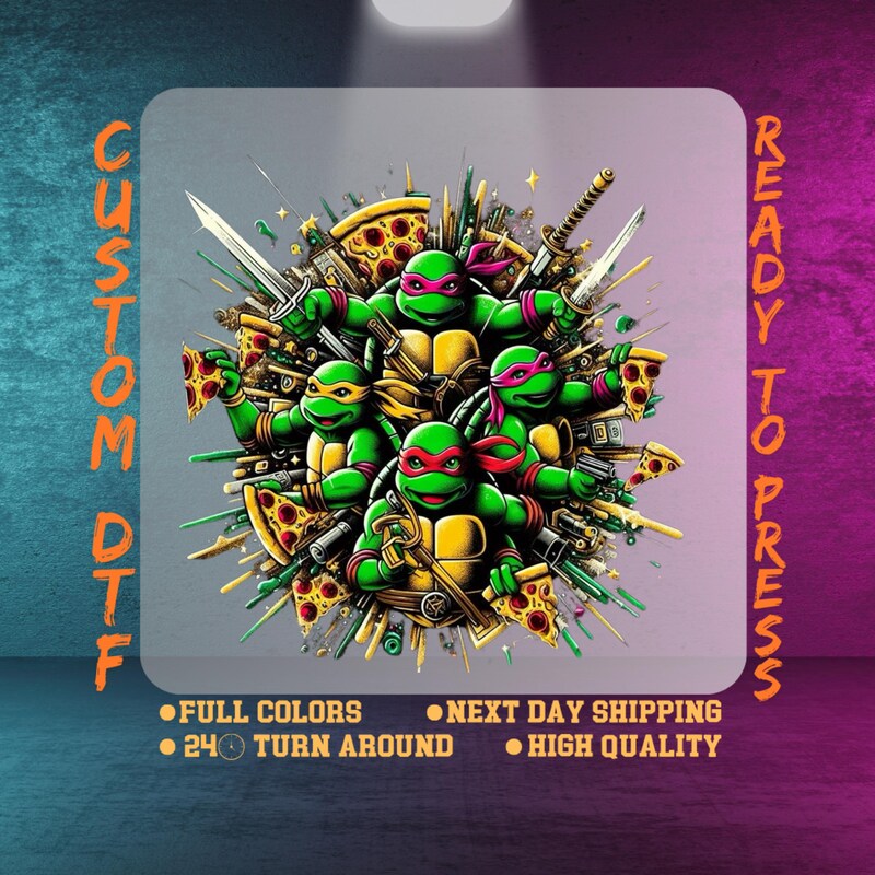 Ninja Turtle Dtf Heat Transfer - Etsy