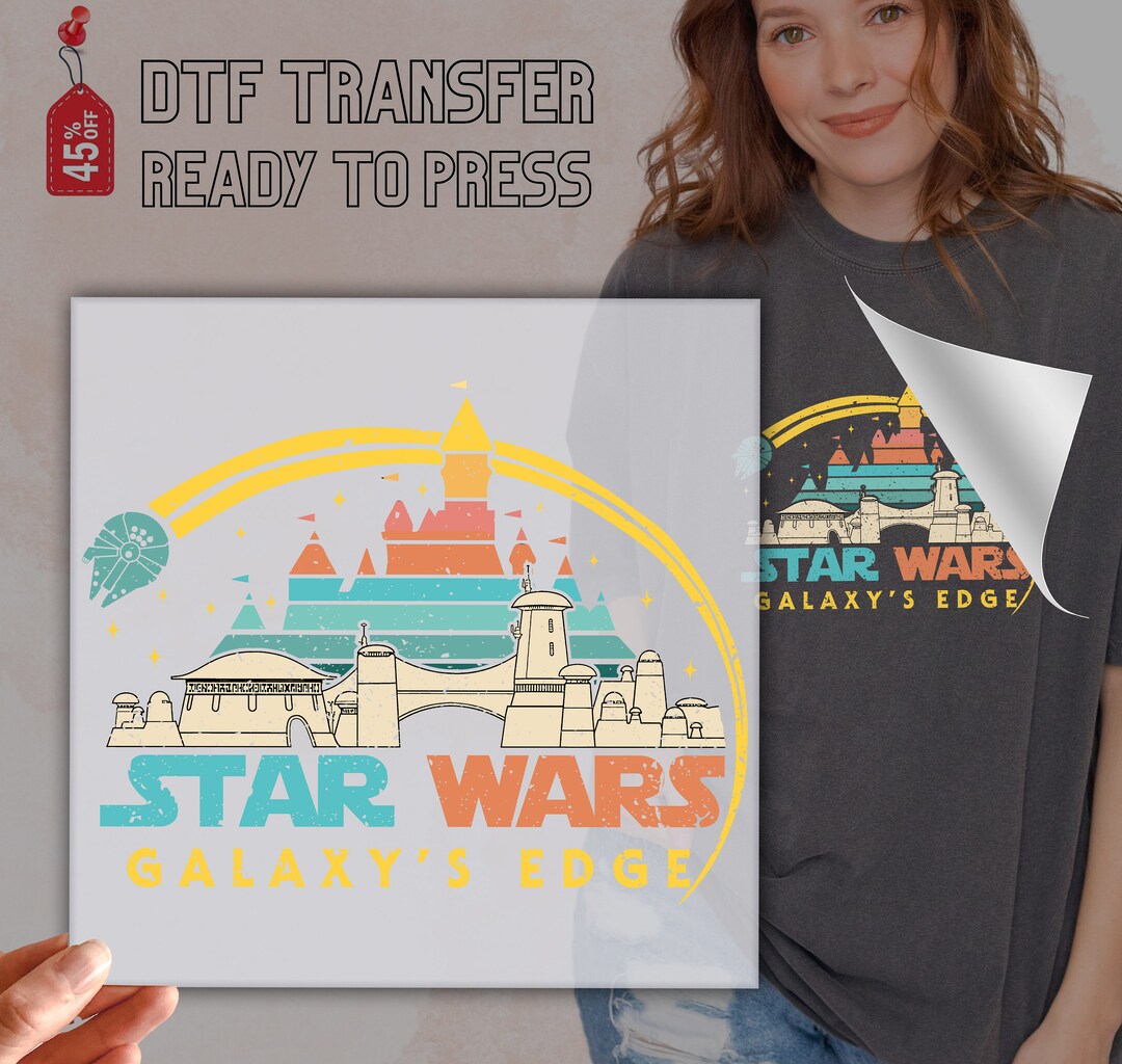 Star Wars Galaxy Edge Dtf Transfer, Vintage Star Wars Tee Ready to ...