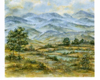 Blue Ridge Mountains Card - Etsy