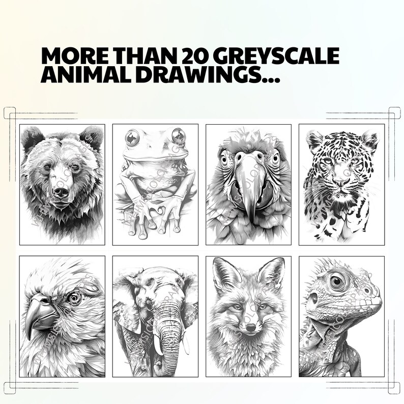 Coloring Pages, Animal Drawings for Coloring, Printable Images, Instant ...