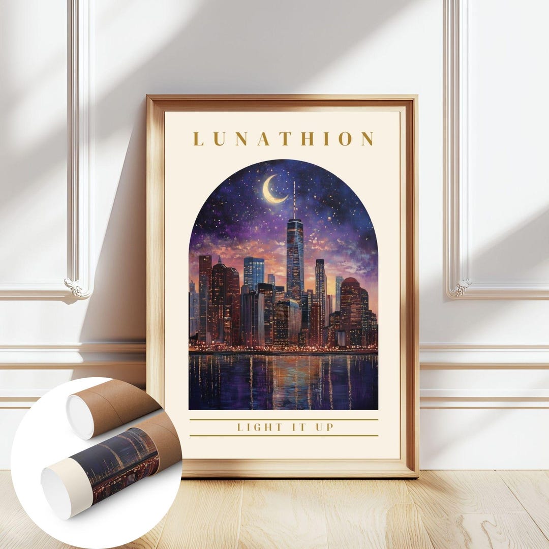 Crescent City Lunathion UNFRAMED Wall Art Light It up Bryce Bookish ...