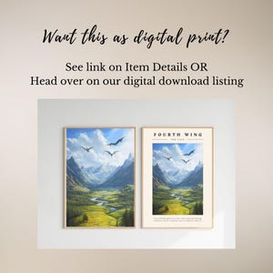 The Vale Fourth Wing UNFRAMED Wall Art Dragon Rider Basgiath War ...