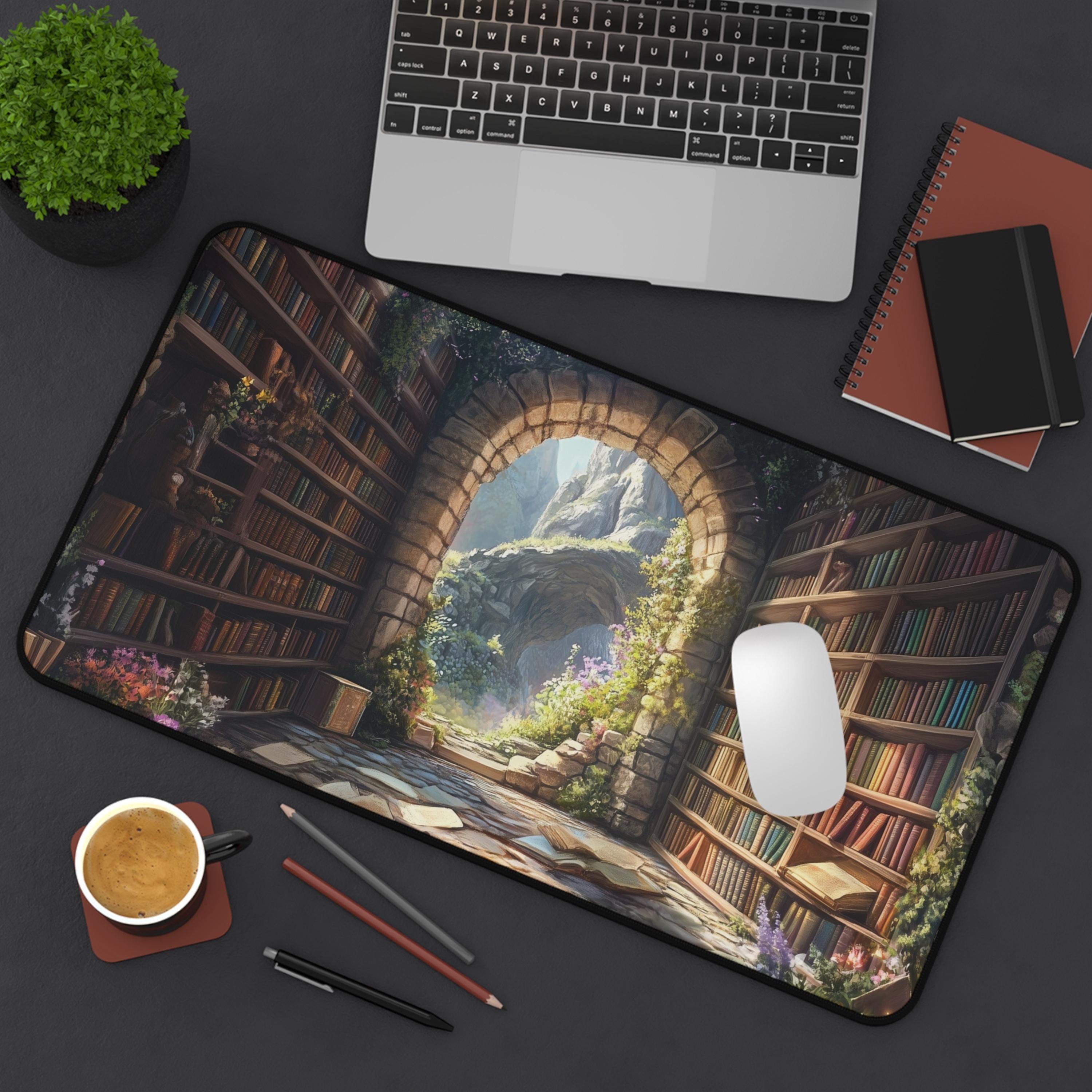Enchanted Library Desk Mat, Secret Garden Library, Fantasy Playmat ...