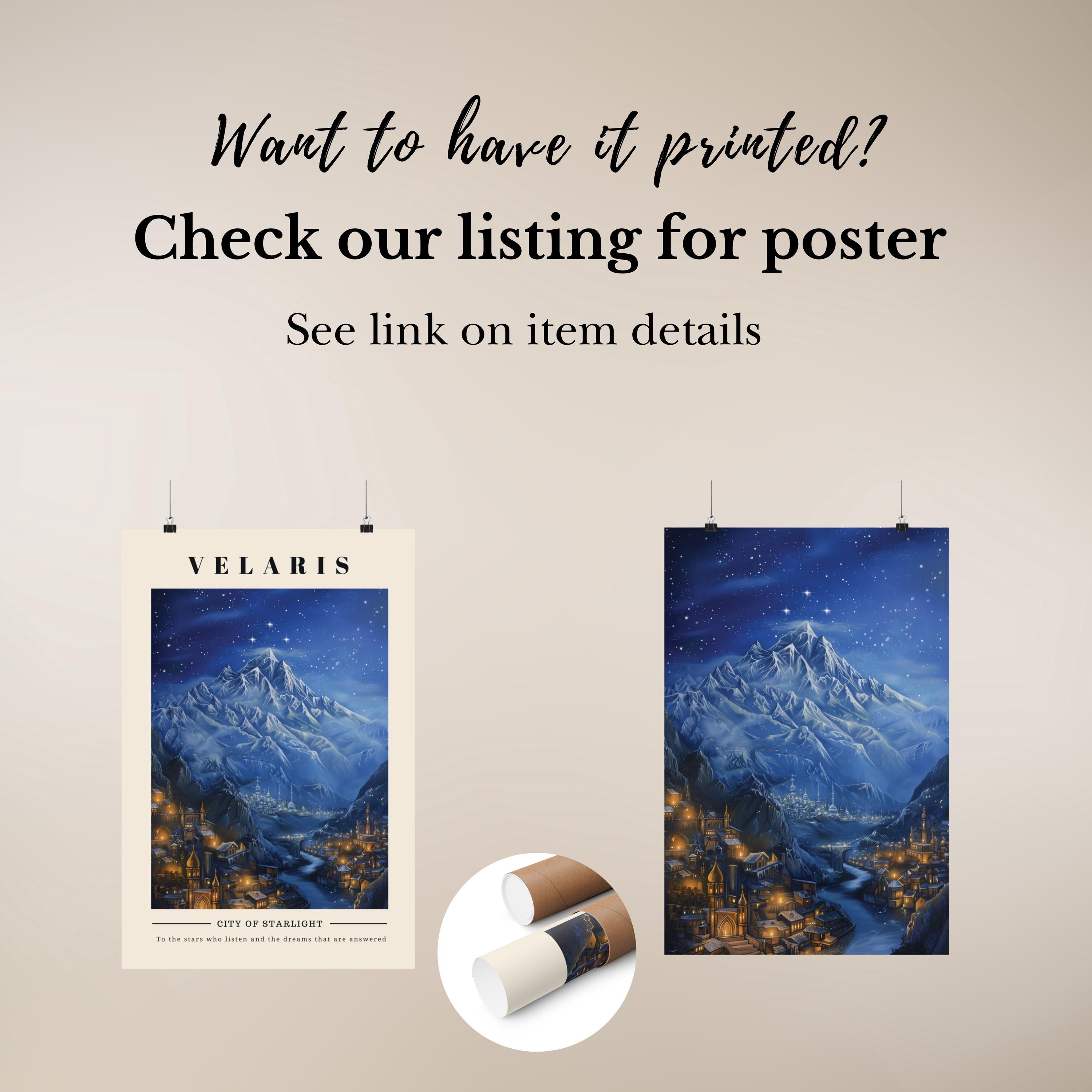 Velaris Print Digital Instant Download Acotar Art Print Printable City ...