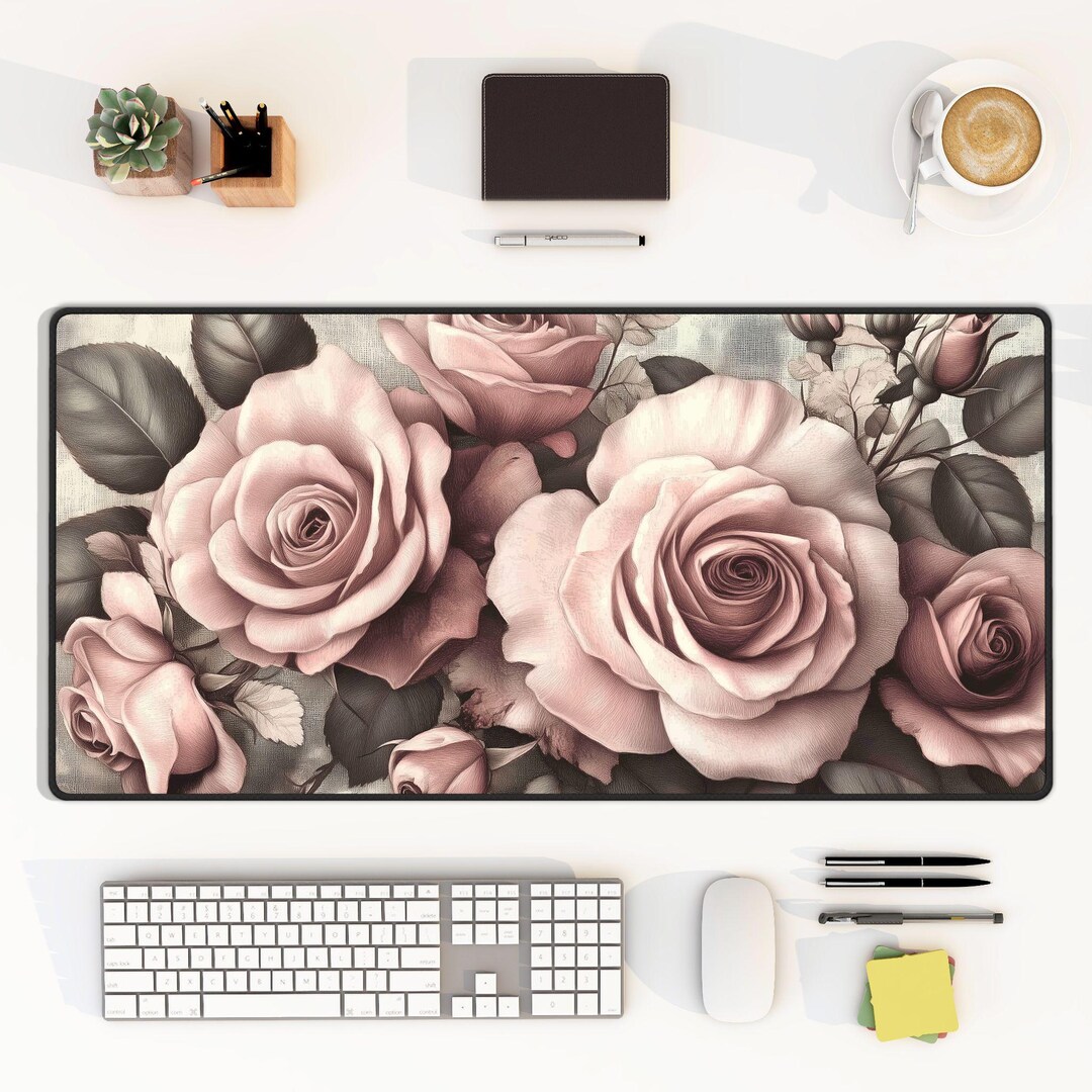 Vintage Floral Desk Mat Botanical Desk Mat Cottage Core Desk Mat Gift ...