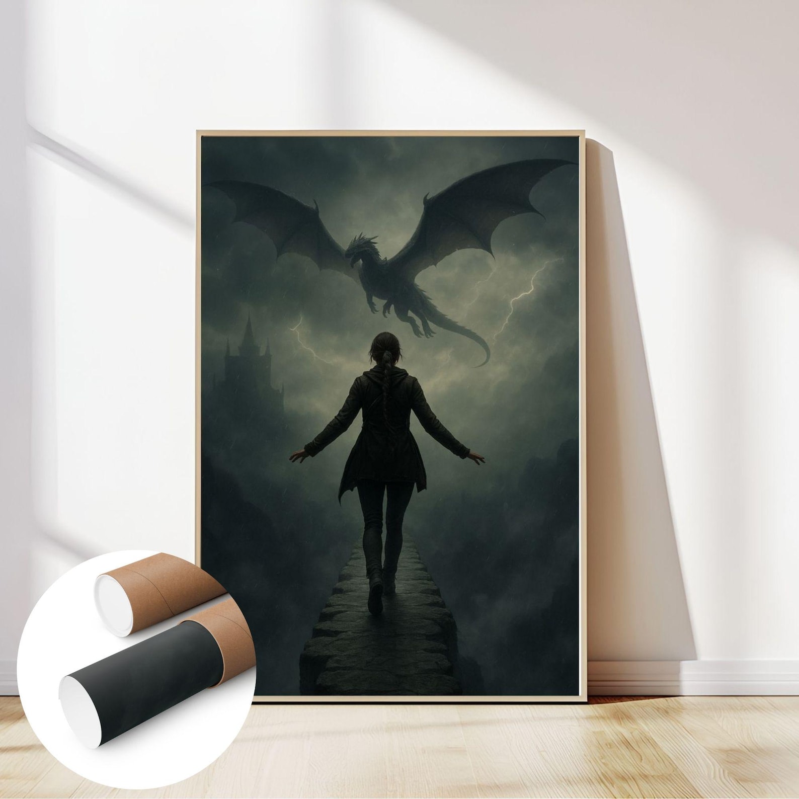 Violet Sorrengail Parapet Tairn Poster UNFRAMED Fourth Wing Print ...