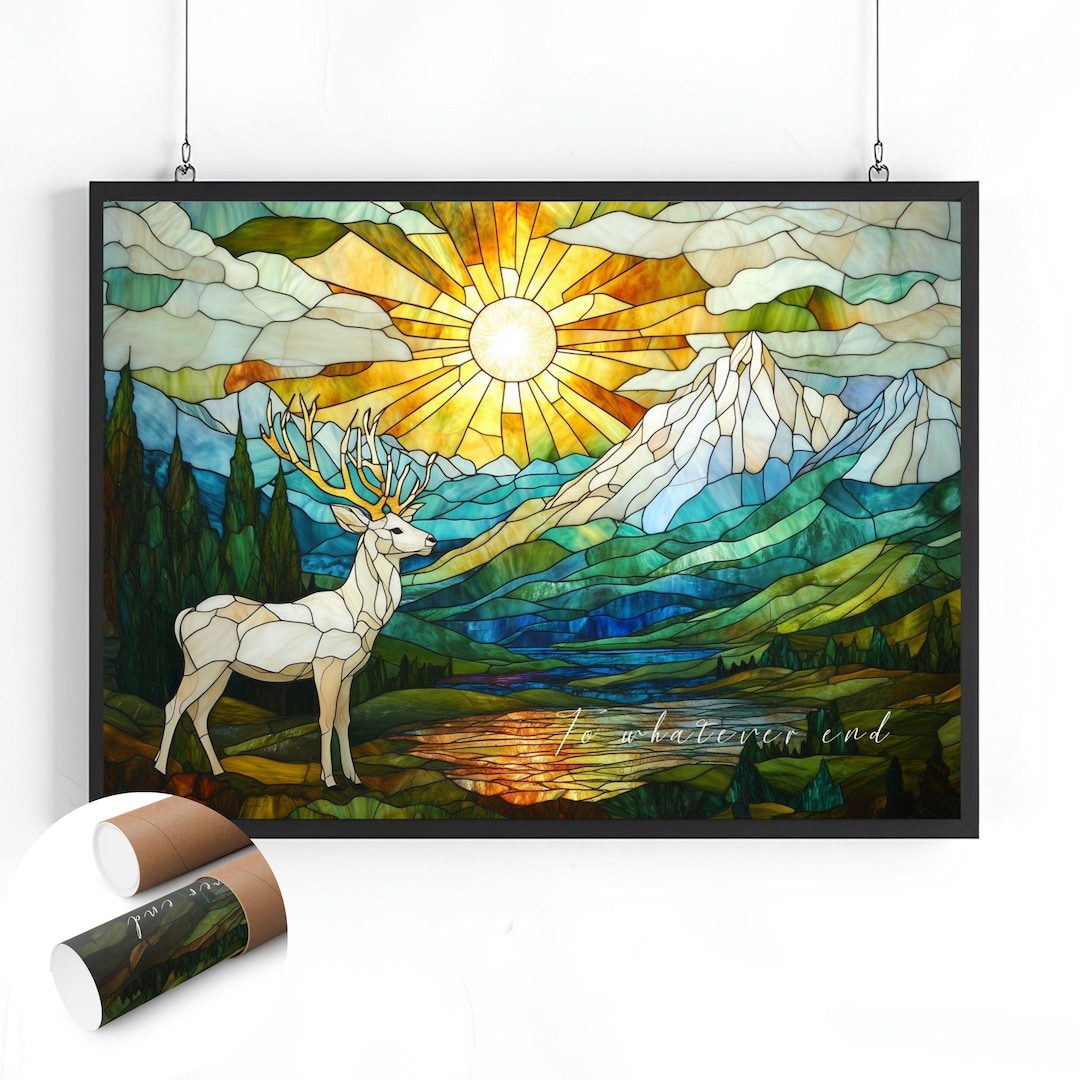 Throne of Glass Inspired Stained Glass Print to Whatever End Landscape ...