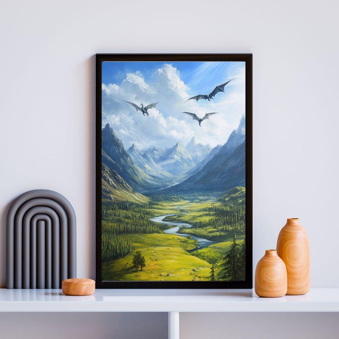 The Vale Fourth Wing UNFRAMED Wall Art Dragon Rider Basgiath War ...