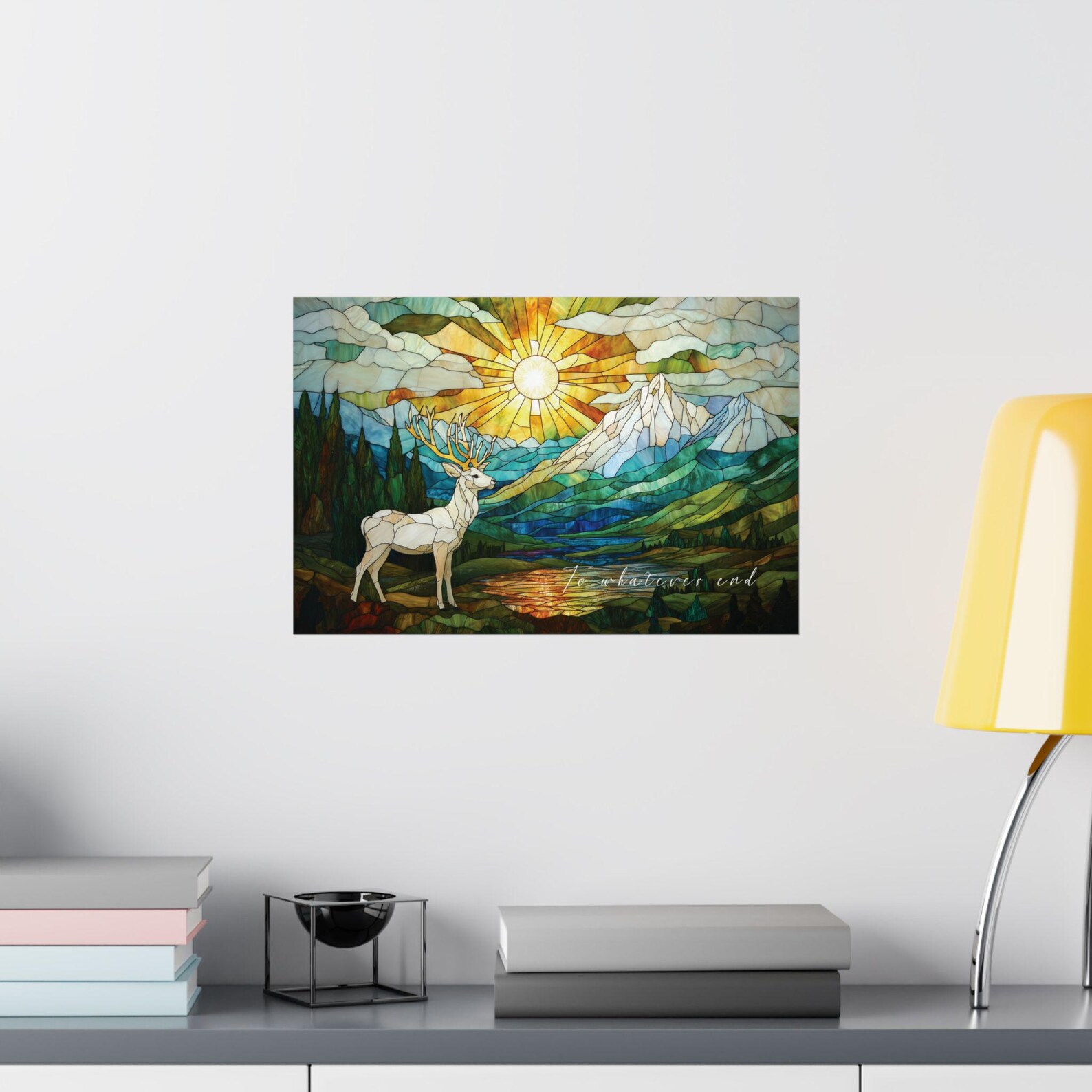 Throne of Glass Inspired Stained Glass Print to Whatever End Landscape ...