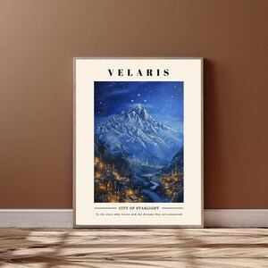 Velaris Print Digital Instant Download Acotar Art Print Printable City ...