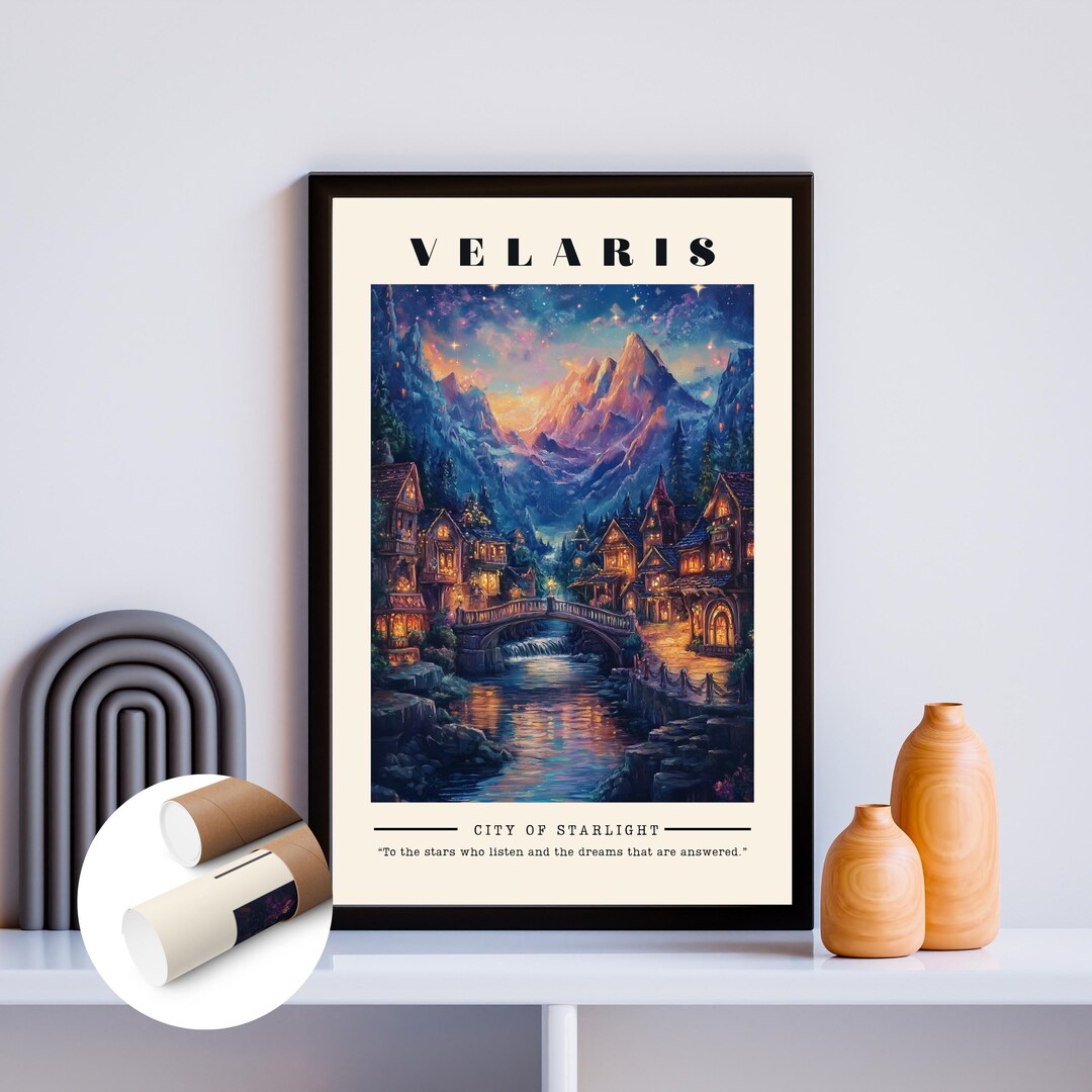 Acotar Print Poster VELARIS City of Starlight ACOTAR UNFRAMED Wall Art ...