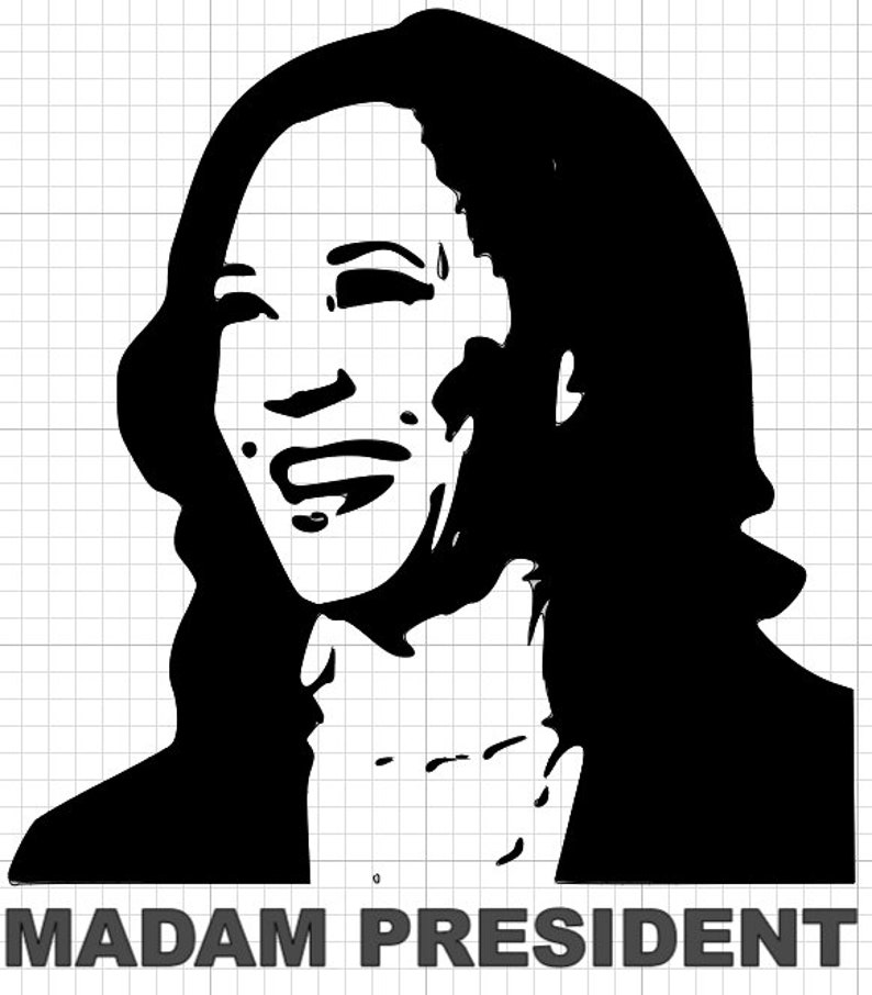 Kamala Harris 2024 Vinyl Car Decal for President 45 Women Madam ...