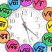 Classroom Clock Labels in Rainbow Colors for Middle or High School Math ...