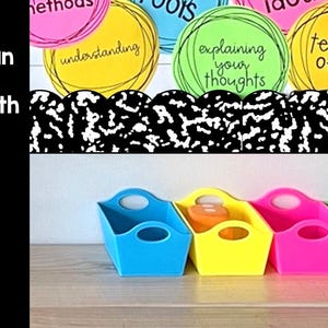 Printable Bulletin Board Border With Composition Book Notebook Pattern ...