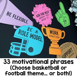 Football Bulletin Board Kit With Ways to Be a Team Player | Digital ...