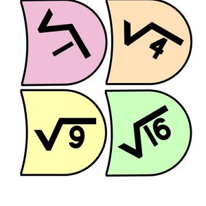 Classroom Clock Petals With Square Roots, Easy DIY Print and Cut Pieces ...