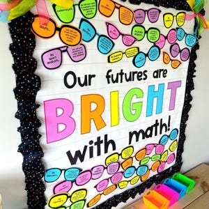 Summer Math Bulletin Board With Sunglasses Math Careers Posters ...