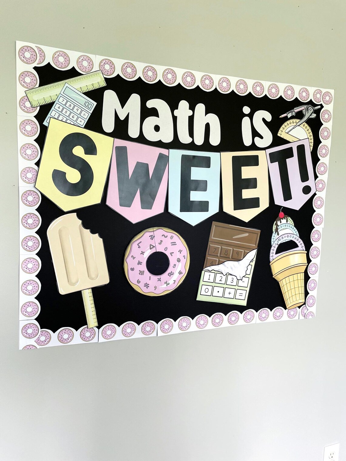 Math Bulletin Board Printable Kit, Easy DIY Print and Cut Pieces, Math ...