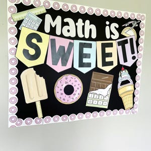 Math Bulletin Board Printable Kit, Easy DIY Print and Cut Pieces, Math ...