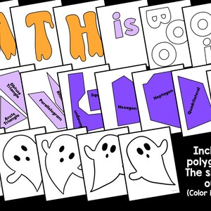 Halloween Math Classroom Door Decoration: Polygon Haunted House ...
