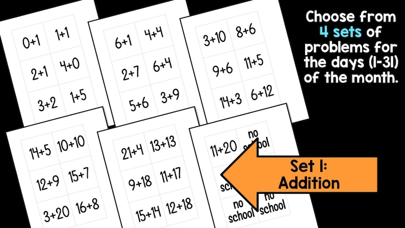 Elementary Classroom Decor Pocket Chart Calendar Printables With Basic ...